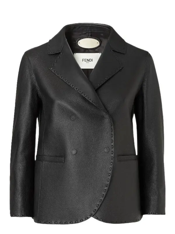 Fendi Deerskin Selleria Jacket - Black