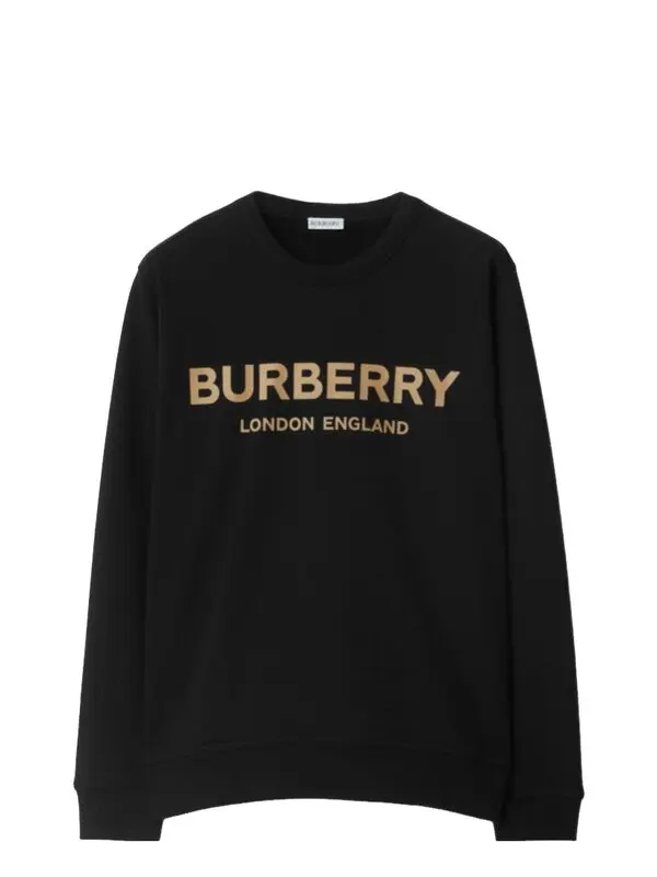 Burberry Logo Cotton Sweatshirt - Black