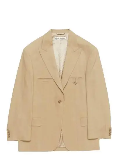 Acne Studios Single-breasted Blazer - Camel Beige