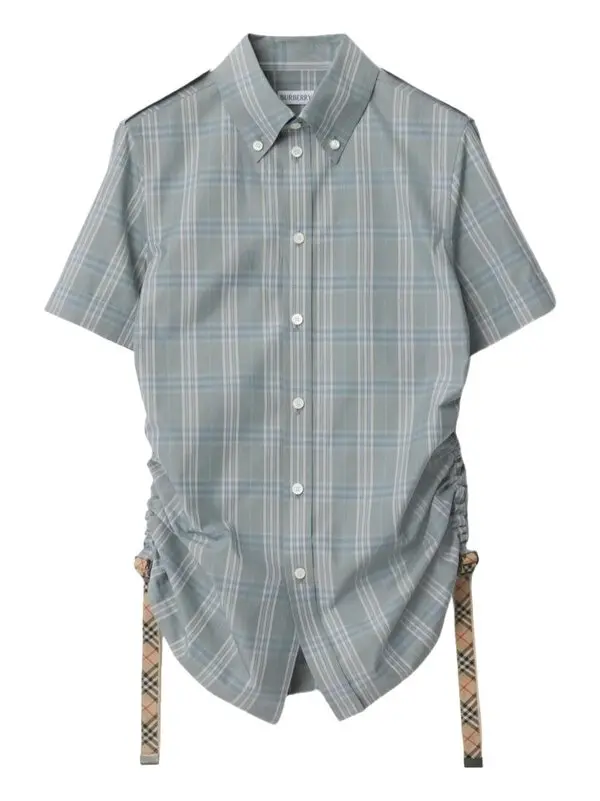 Burberry Slim Fit Checked Shirt - Drizzle
