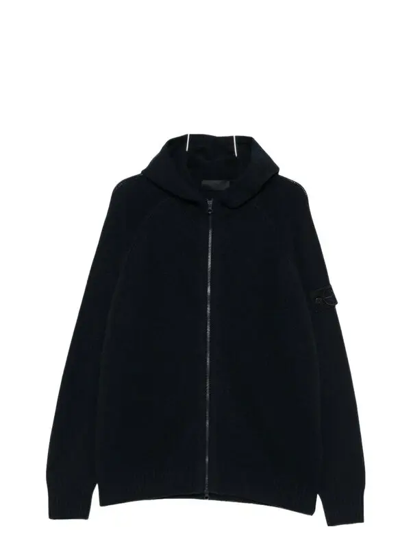 Stone Island Hooded Zip-up Jumper - Blue