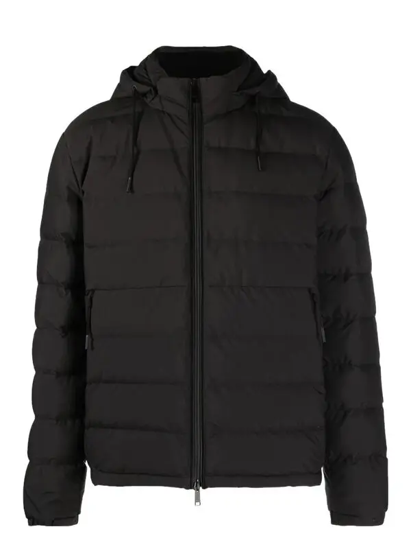 Zegna Quilted Hooded Down Jacket - Black