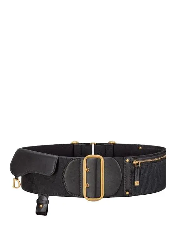 Dior Saddle Belt With D-ring Detail - Black