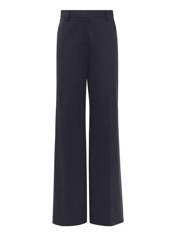 Brunello Cucinelli Stretch Flared Trousers - Steel Gray