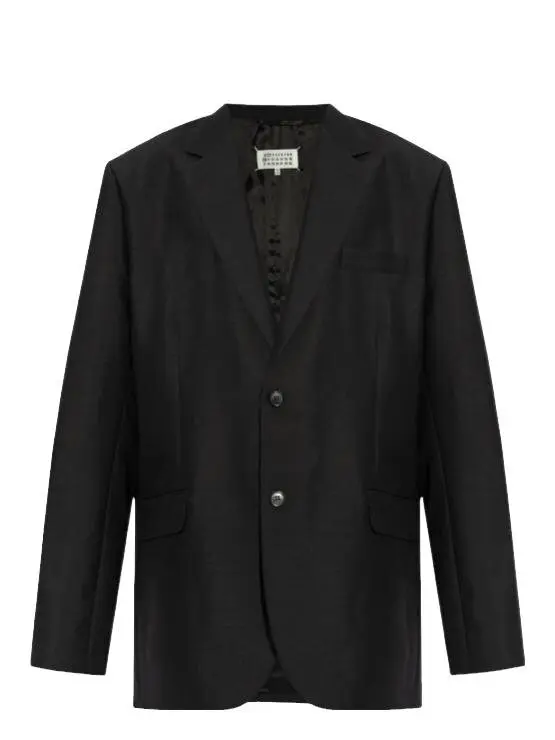 MAISON MARGIELA Buttoned Open Blazer - Black