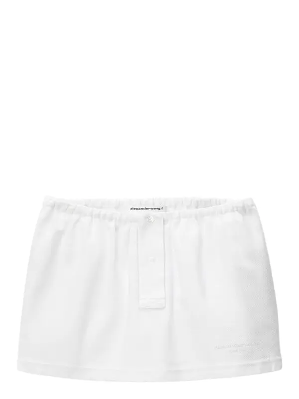 Alexander Wang Elasticated Waistband Buttoned Skirt - White