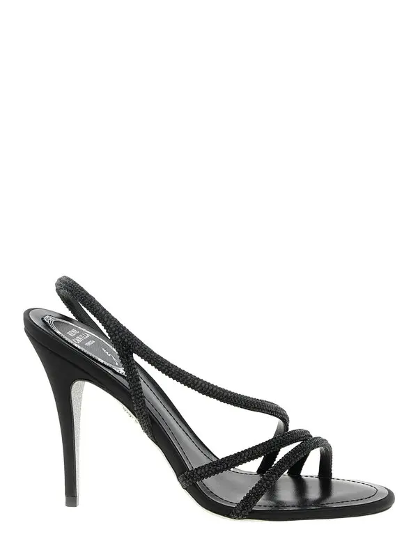Rene Caovilla Embellished Stiletto Heeled Sandals - Black