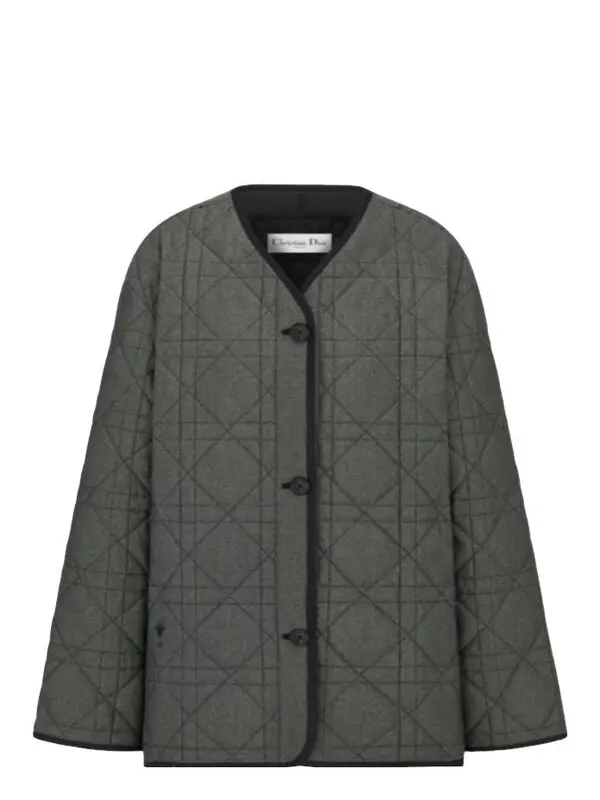 Dior Quilted Macro Cannage Jacket - Grey