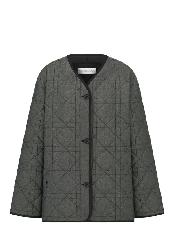 Dior Quilted Macro Cannage Jacket - Grey