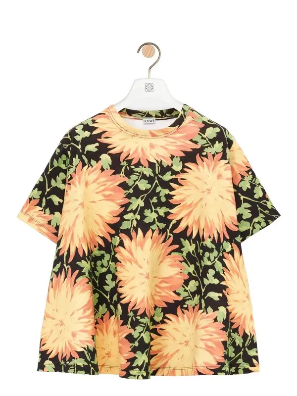 Loewe Trapeze Top Allover Dahlia Print - Multicolor