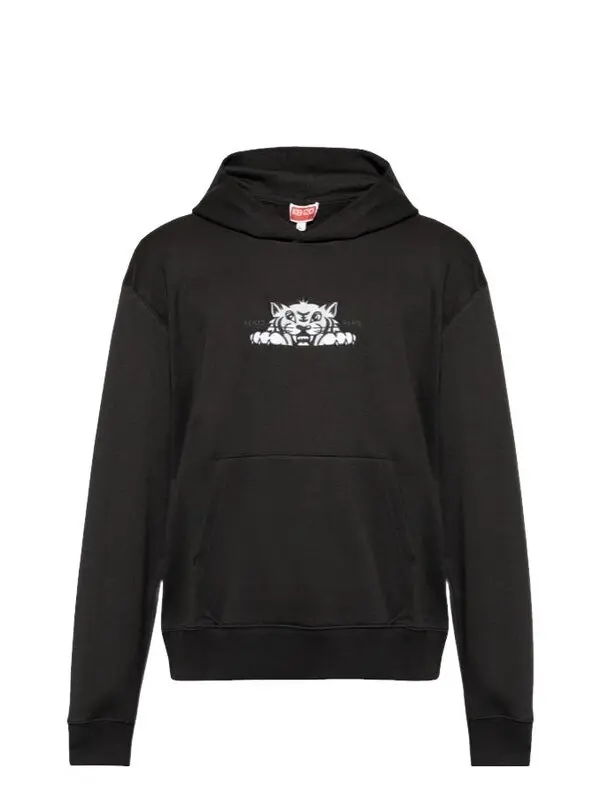 Kenzo Embroidered Tiger Hoodie - Black