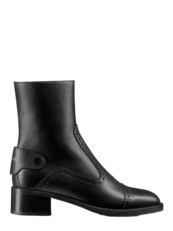 Dior D-folk Heeled Ankle Boots - Black