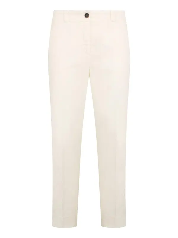 Peserico Slim Tailored Pants - White