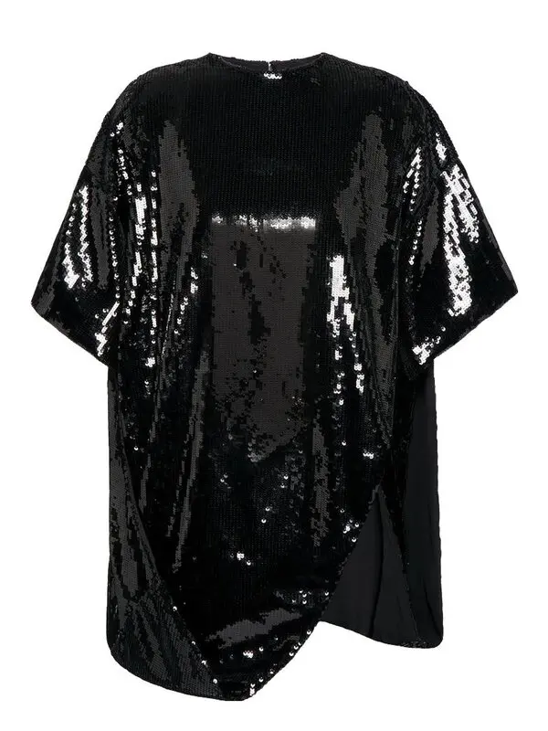 Valentino Garavani Embellished Sequin Crewneck T-shirt - Black