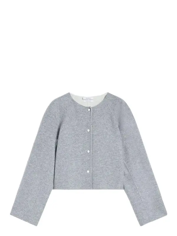 Max Mara Cropped Wool And Cashmere Jacket - Medium Gray