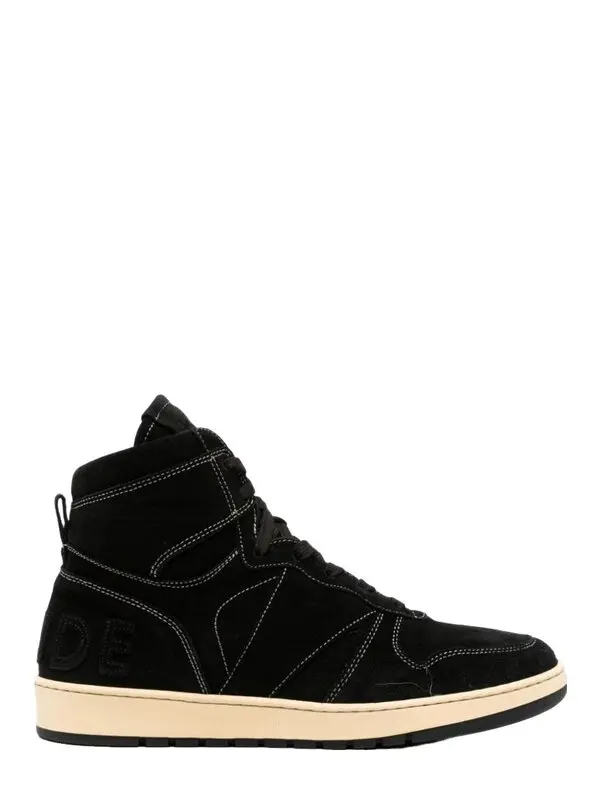 Rhude Rhecess High-top Suede Sneakers - Black