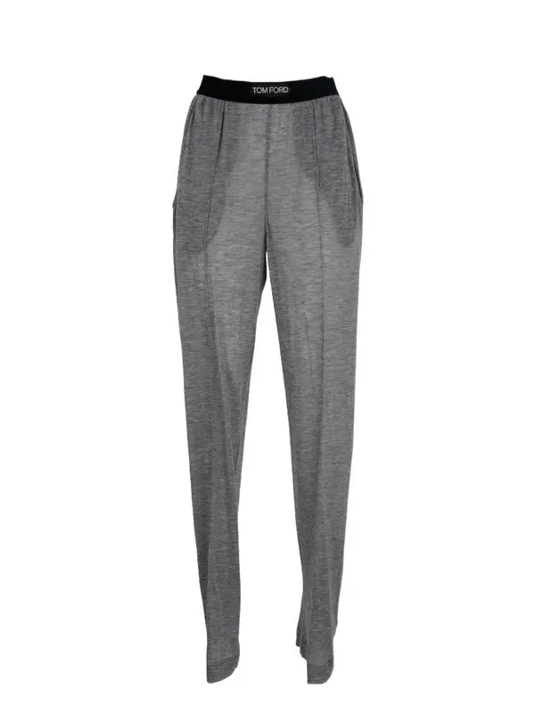 TOM FORD Logo Waistband Track Pants - Gray