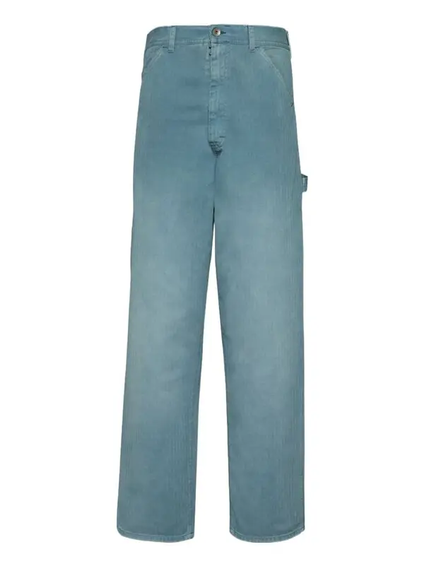 MAISON MARGIELA Wide-leg Jeans With Faded Effect And Multi-pocket Design - Blue