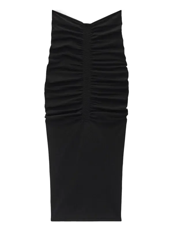 Alexander Wang Ruched Maxi Skirt - Black