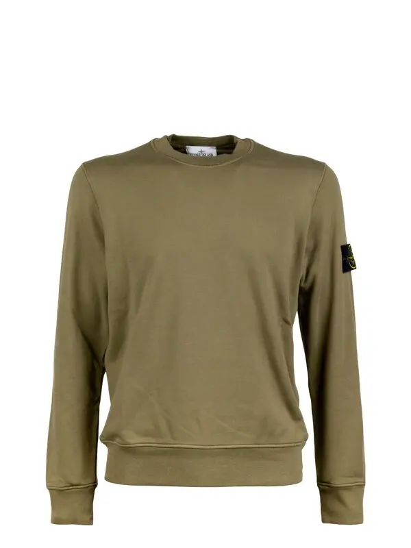 Stone Island Logo Patch Crewneck Sweatshirt - No