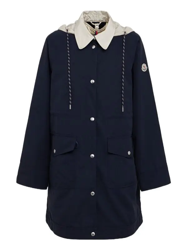 Moncler Begonia 3-in-1 Hooded Long Down Jacket - Navy Blue