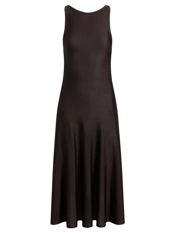 Khaite Hencil" Boatneck Dress - Espresso