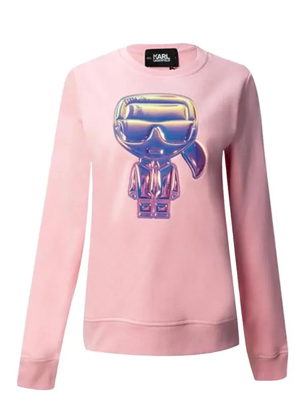 Karl Lagerfeld Printed Pullover Sweater - Pink