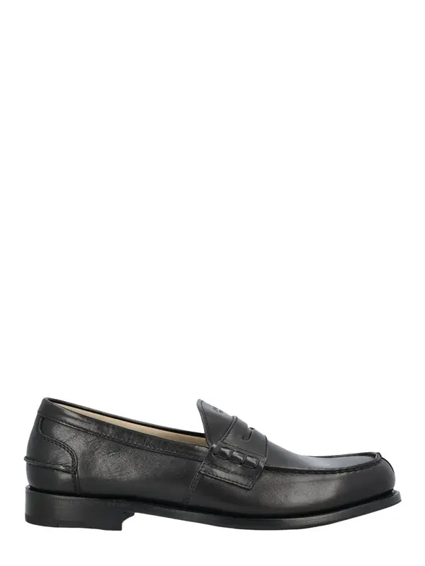 Prada Logo Detailed Slip-on Loafers - Black