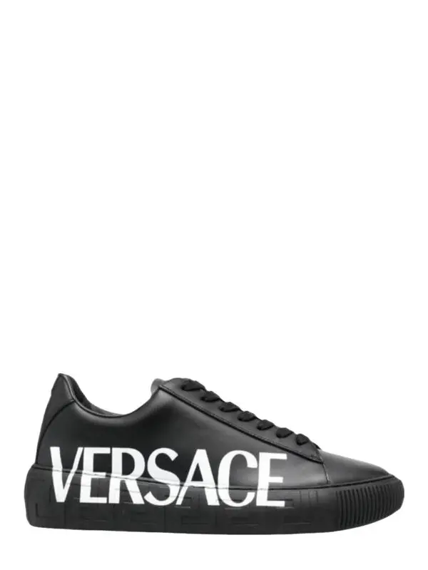 Versace Greca Logo Sneakers - Black