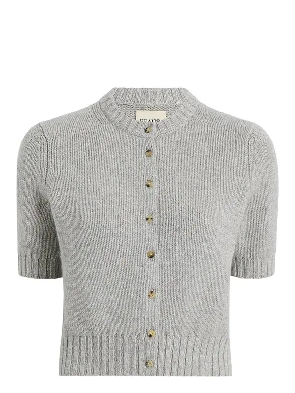 Khaite Nora Short-sleeved Cardigan - Grey