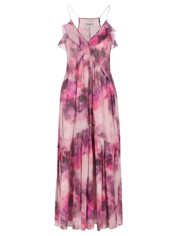 Isabel Marant Étoile Cloud Print" Maxi Dress - Pink