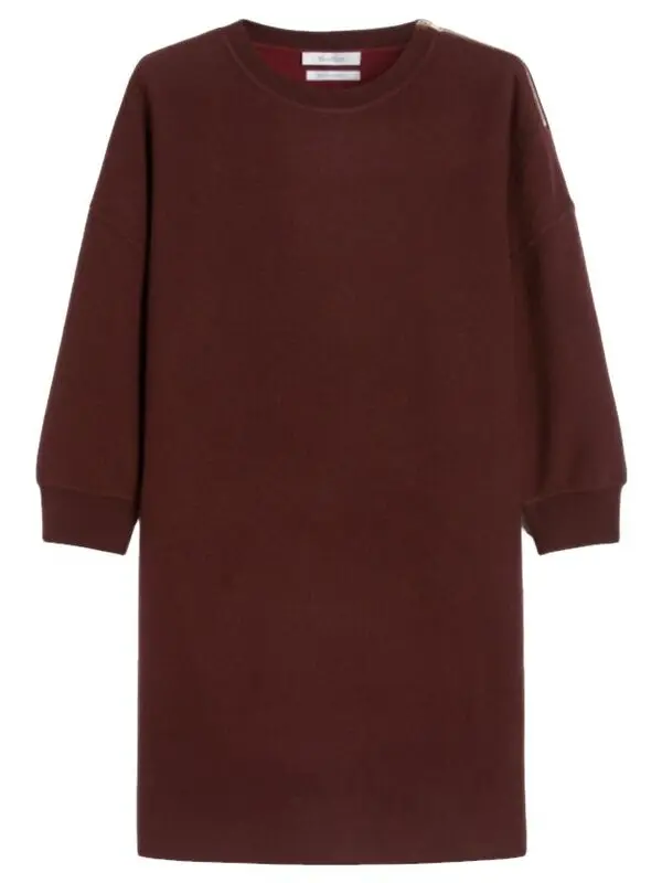 Max Mara Wool And Cashmere Jersey Dress - Cherry Color