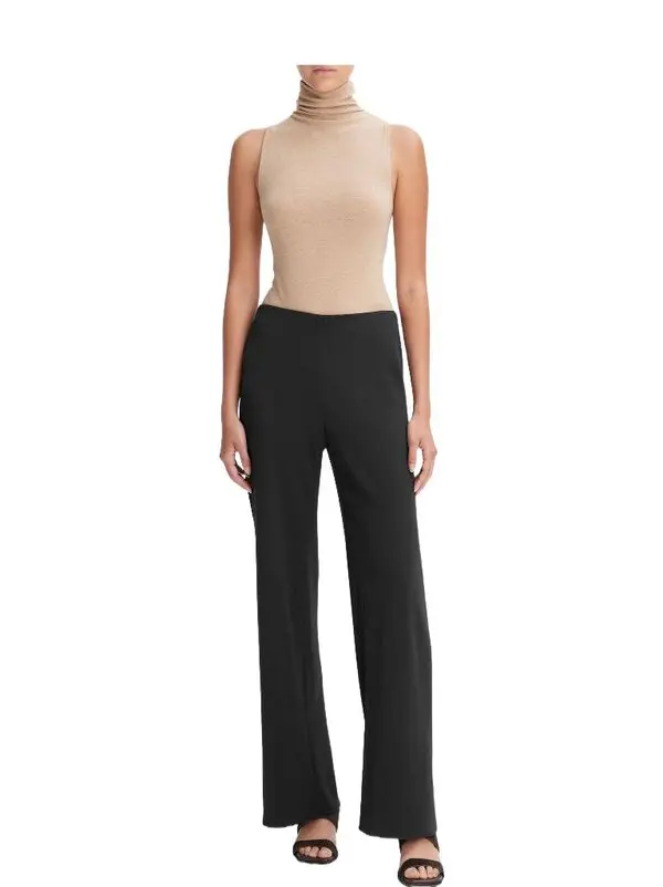 Vince High-waist Straight-leg Trousers - Black