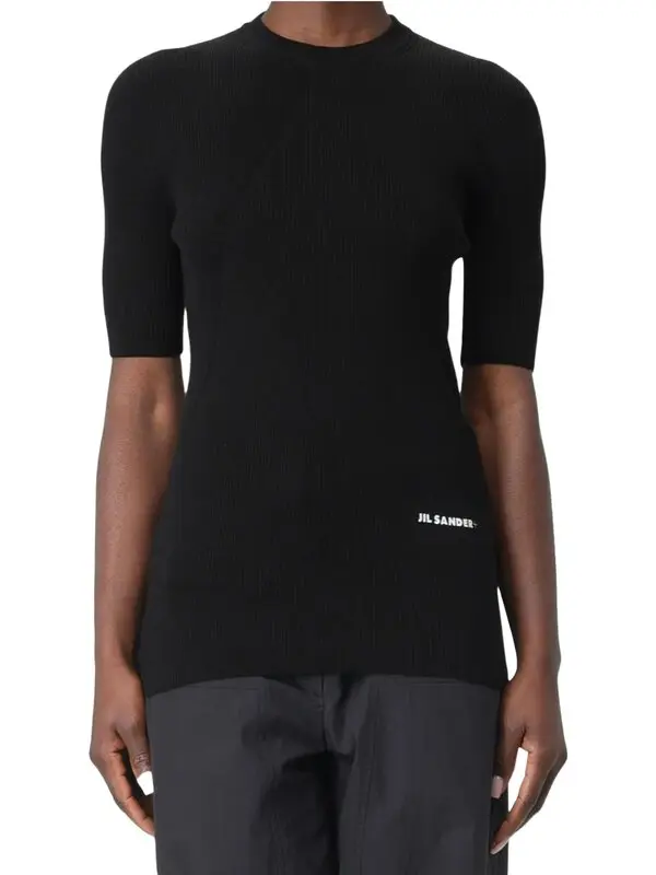 JIL SANDER Ribbed Short-sleeve T-shirt - Black
