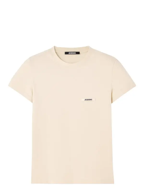 Jacquemus Le T-shirt Gros Grain T-shirt - Light Beige