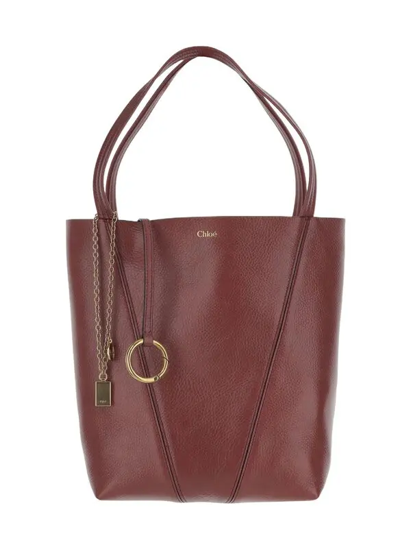 Chloé Spin Charm Detailed Tote Bag - Red