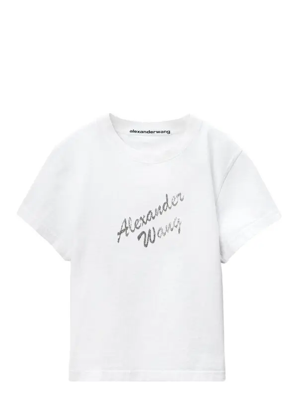 Alexander Wang Logo Embellished Crewneck T-shirt - White