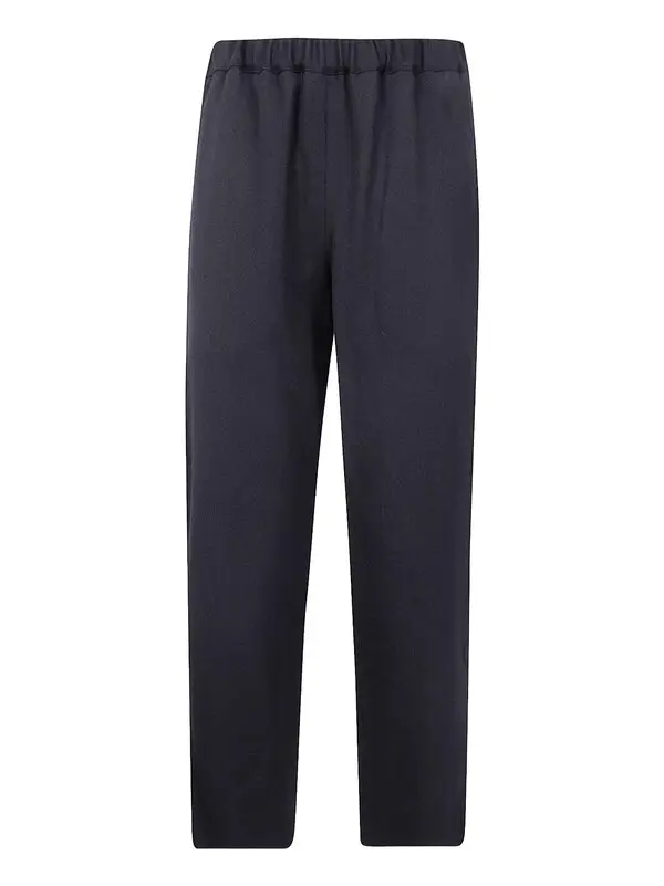Comme Des Garçons Elasticated Waistband Straight Leg Trousers - Black