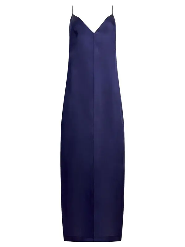 Khaite Tulula Satin Slip Maxi Dress - Purple Crystal