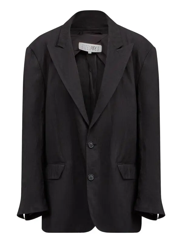 MAISON MARGIELA Single Breasted Tailored Blazer - Black