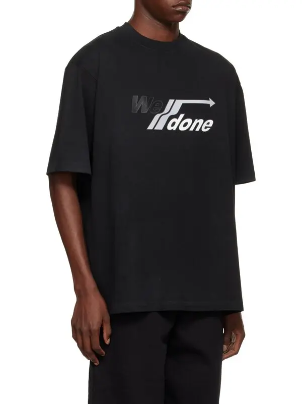 We11Done Logo Round-neck T-shirt - Black