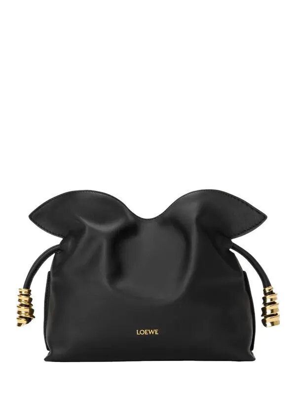 Loewe Mini Coil Flamenco Clutch Bag - Black