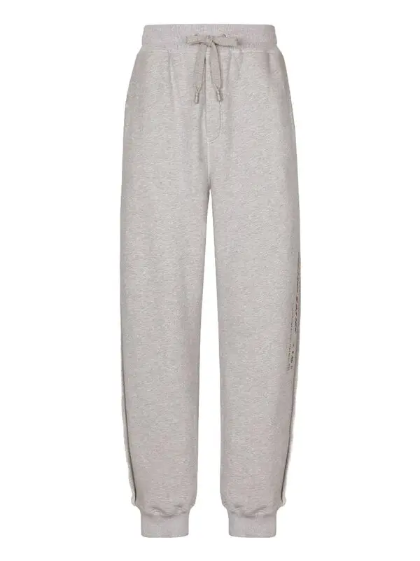 Dolce & Gabbana Logo-print Cotton Track Pants - Gray