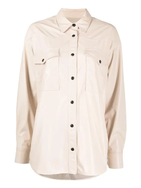 Isabel Marant Étoile Pointed Collar Drop Shoulder Shirt - White