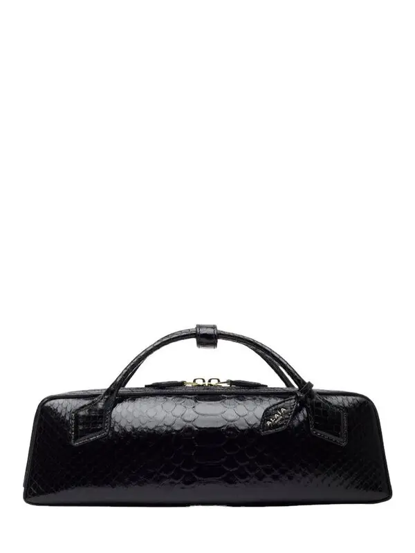 Alaïa Textured Top Handle Clutch Bag - Black