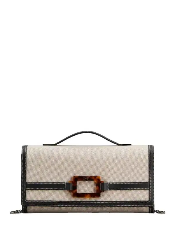 ROGER VIVIER Belle Buckled Tote Bag - Nude