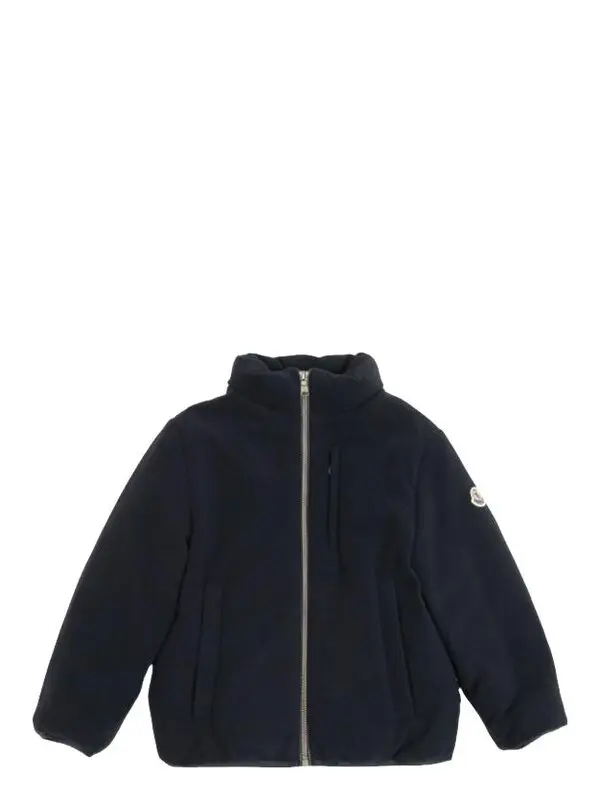 Moncler Bacui Logo Patch Down Jacket - Navy Blue