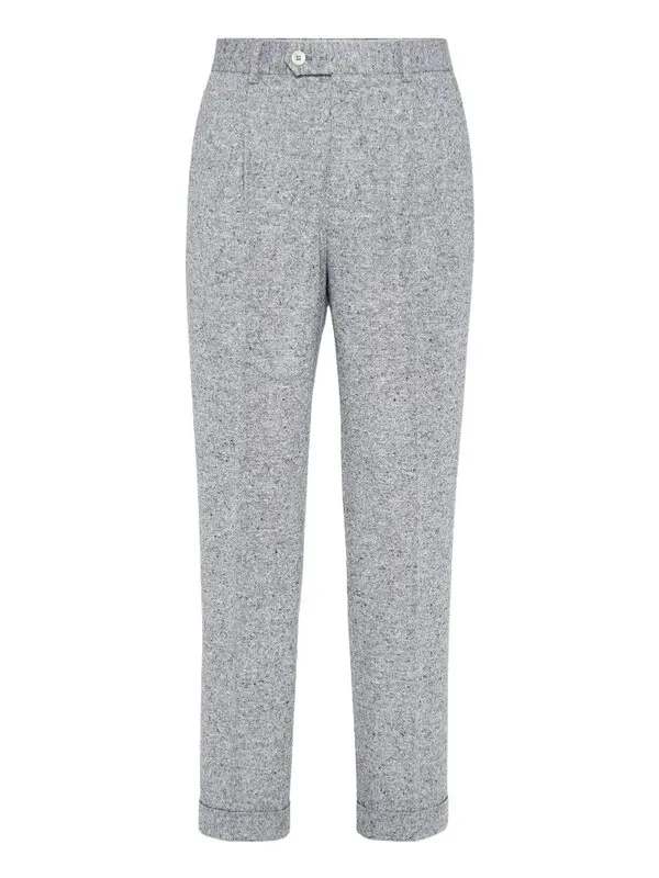Brunello Cucinelli Tailored Pleated Trousers - Medium Gray