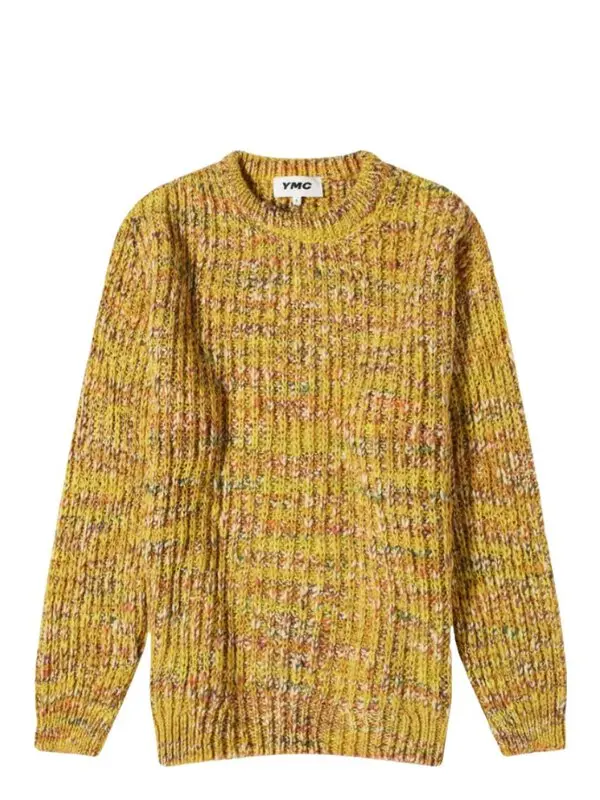 You Must Create Textured Round Neck Long Sleeve Sweater - Brown