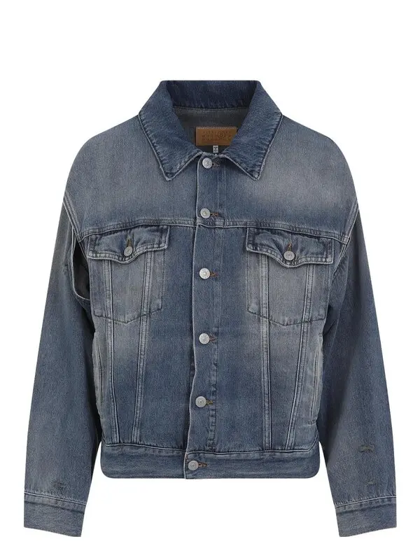 MAISON MARGIELA Distressed Denim Trucker Jacket - Blue